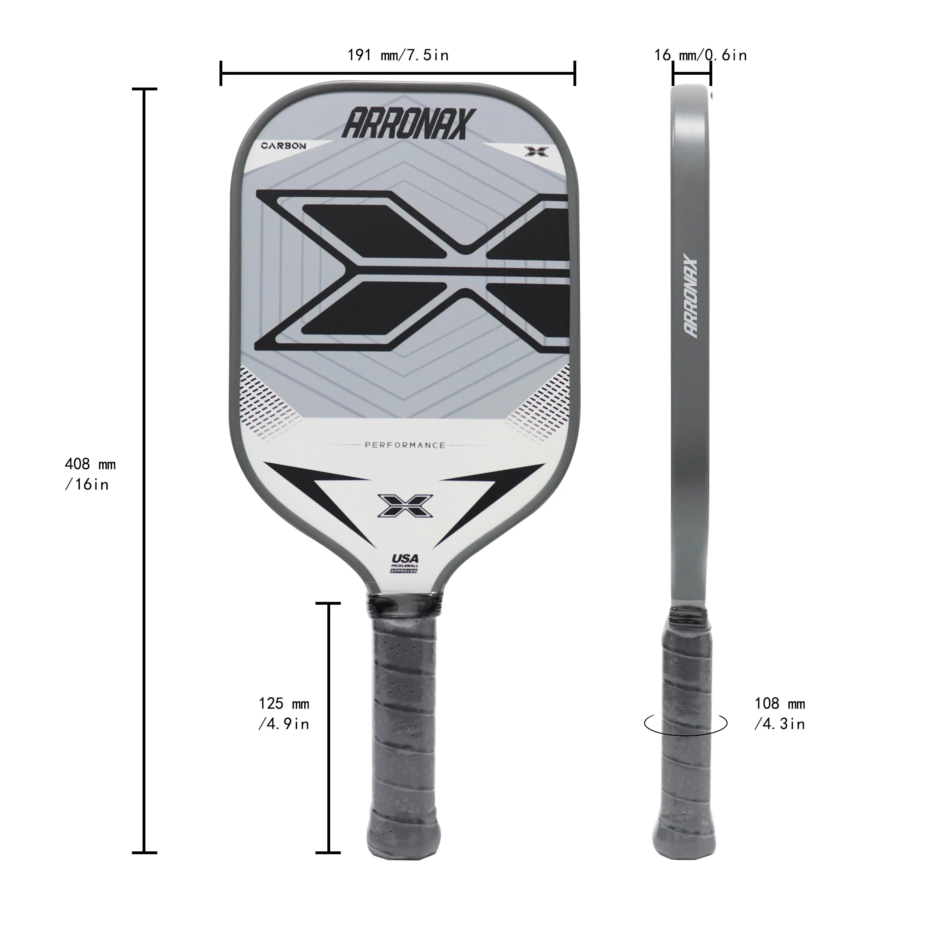 2024 Arronax 16mm Full Carbon Pp Core Pickleball Paddle Thermoformed ...