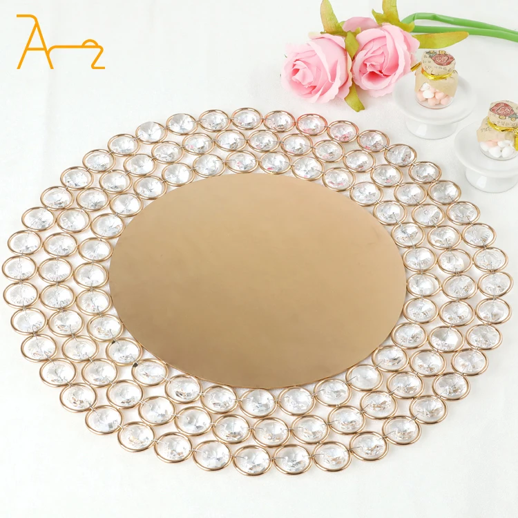 Wholesale Cheap Reusable 13 Inch Elegant Rose Gold Crystal Beaded Rim ...