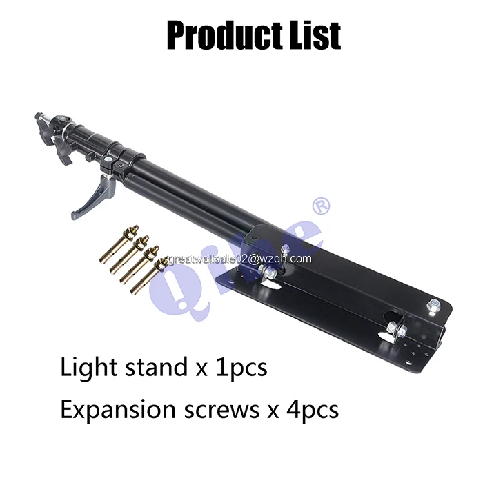 1.3m/1.8m/2.1m Wall Mounted Light Stand,Overhead Lighting Stand,Ceiling ...