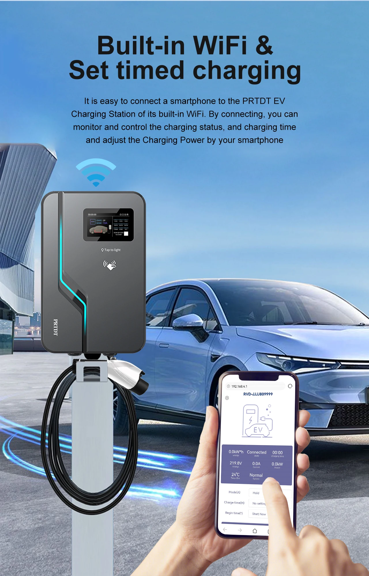 PRTDT Ev Charger 48A - Efficient Electric Car Charging
