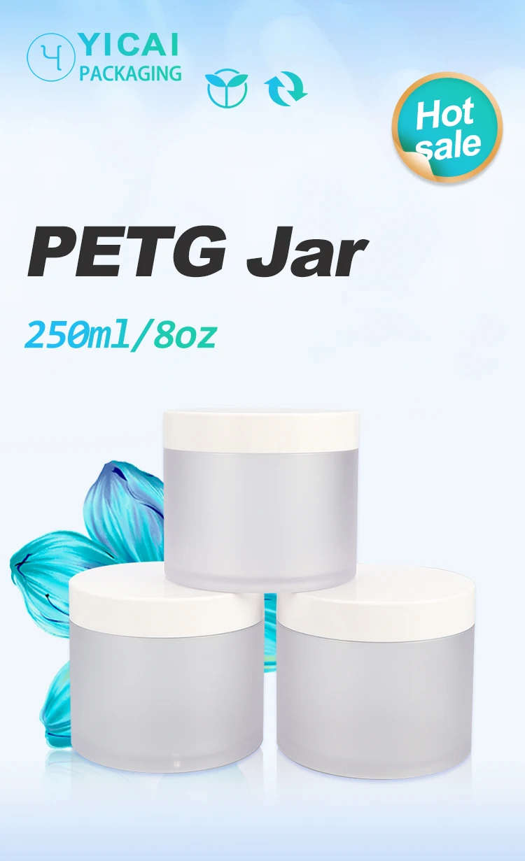 Stock Custom Color Empty Body Facial Scrub Jars 8oz Cosmetic Plastic ...