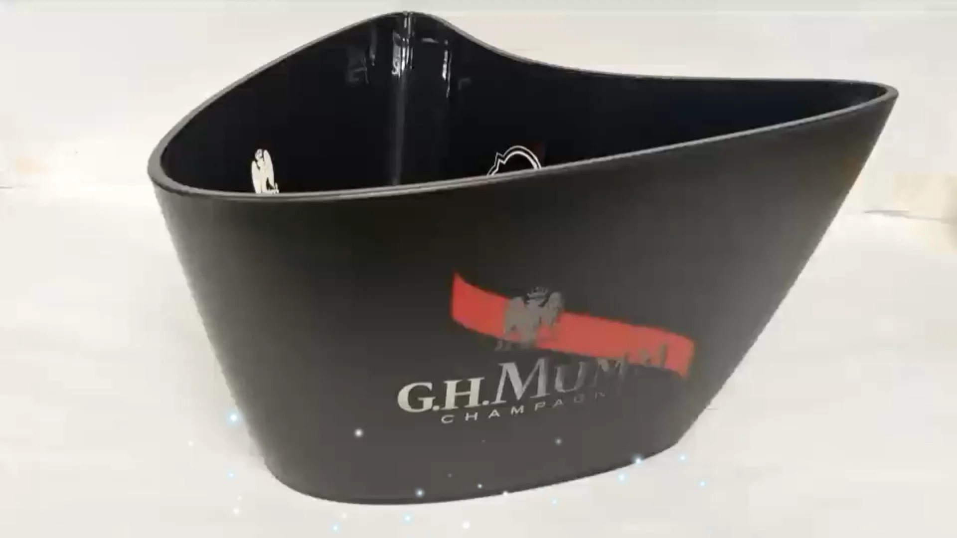 Oem Large Capacity Triangle Flashing Led Plastic Acrylic Ice Bucket For ...