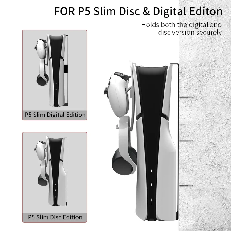 Wall Mount And Controller/headphone Stand Kit For Play Station 5 For ...