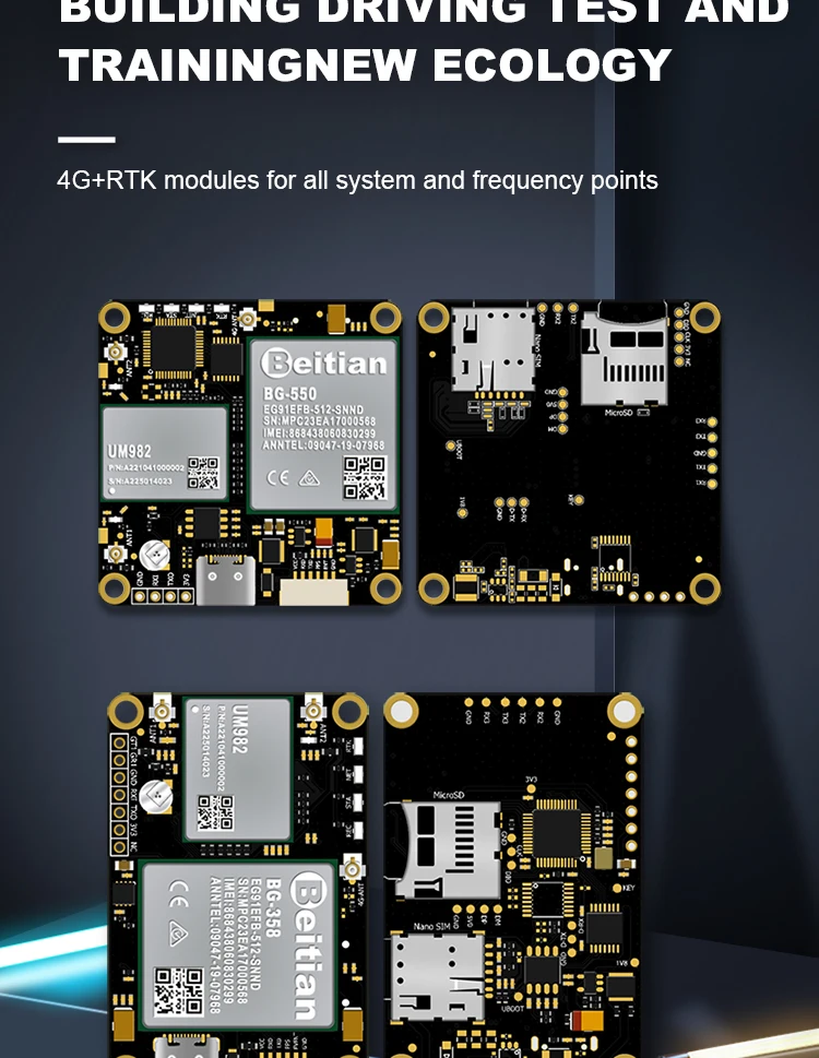 Beitian Network Rtk Directional Gnss Board Um982/980 + 4g Communication ...