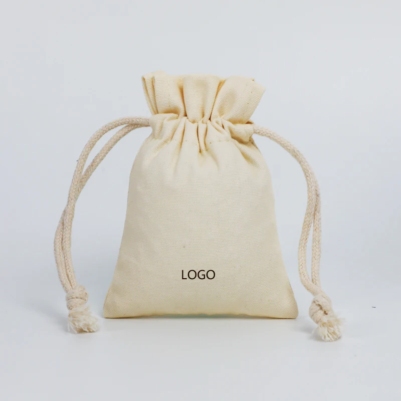 Manufacturer Custom Natural Cotton Drawstring Bag Beige Cotton Linen ...