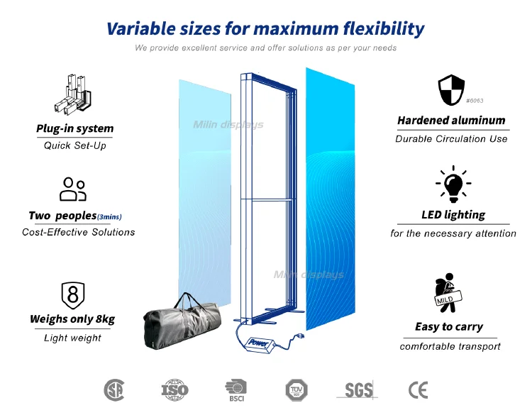 Portable Aluminum Backlit Display - Heavy Duty LED Light Box