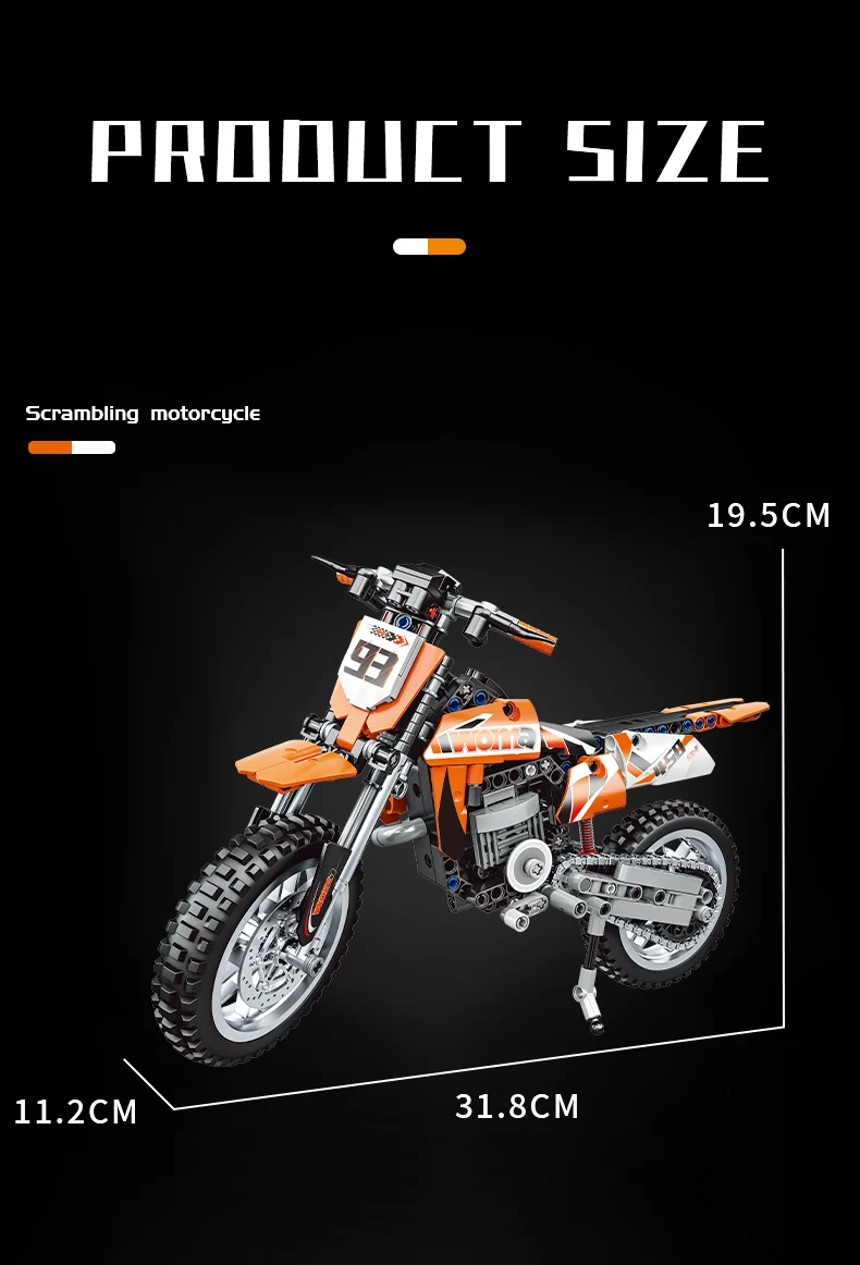 Technic Motorcycle Building Blocks Set – 434 pcs LEGO Motorcycle Model