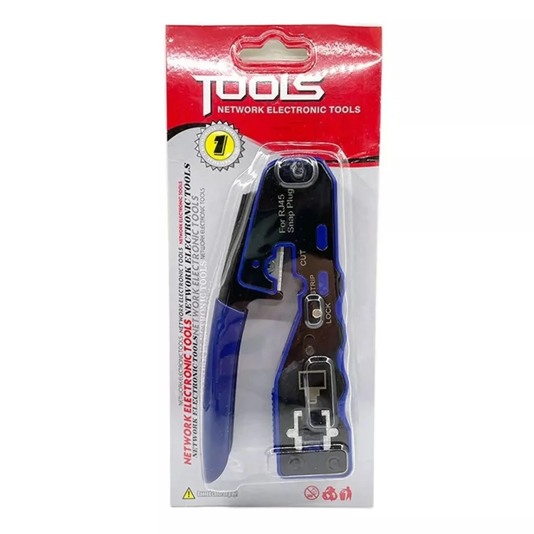 RJ45 Pass Through Crimping Tool Wire Stripper Cutter for Cat5e Cat6 ...