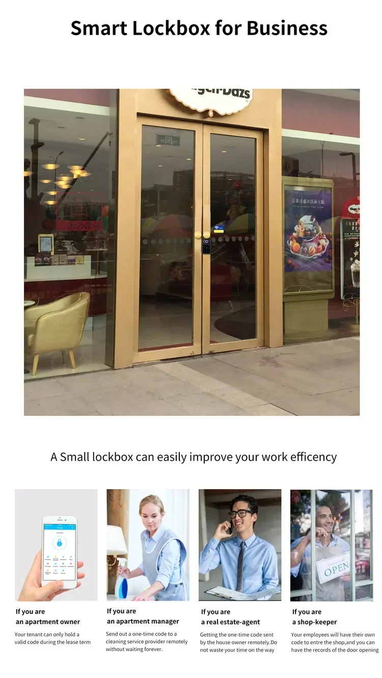 Tuya Ttlock Keybox - Secure Key Storage with Fingerprint