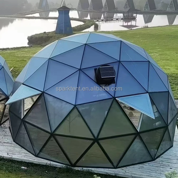 Luxury Geodesic Glass Dome House Tent with Aluminum Frame