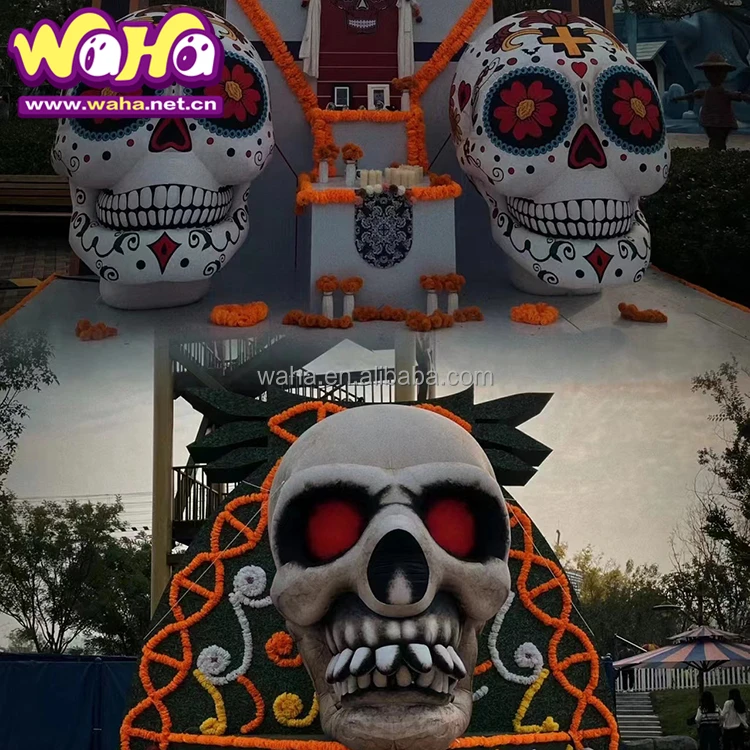 Inflatable Skull for Halloween - Perfect Nightclub Decoration