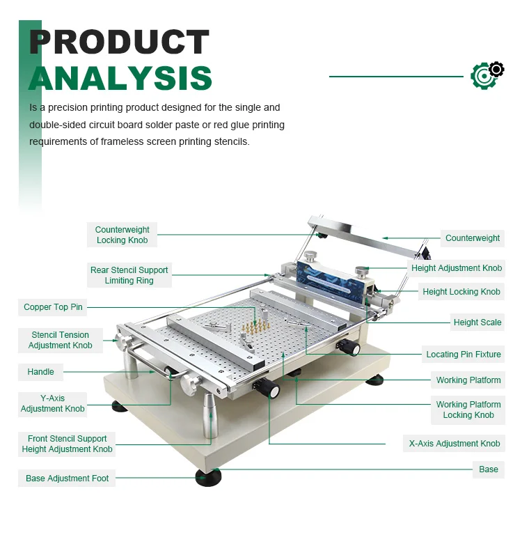 ITECH PTR-C300 Manual PCB Stencil Printer for SMT Production