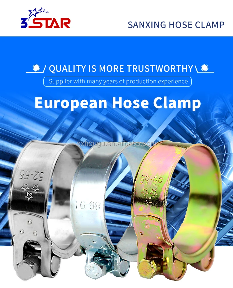 Heavy Duty Tube Clamp Automotive Stainless Steel Hose Clamp Single Bolt ...