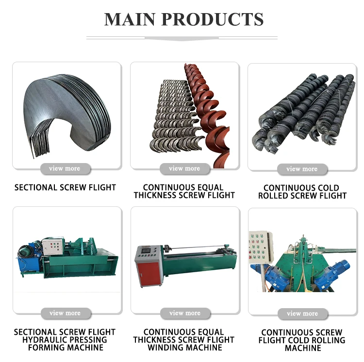 Continuous Cold Rolling Helical Screw Conveyor Auger Spiral Blade for ...