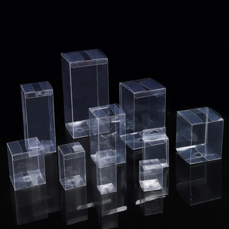 Custom Small Clear Transparent PVC Plastic Folding Gift Box