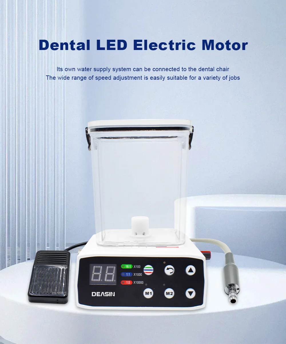 Dental Electric Motor With External Water Led Fiber Optic Handpieces ...