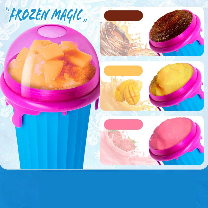 Eco-friendly Plastic Ice Cream Frozen Magic Slushy Squeeze Cup 500ml ...