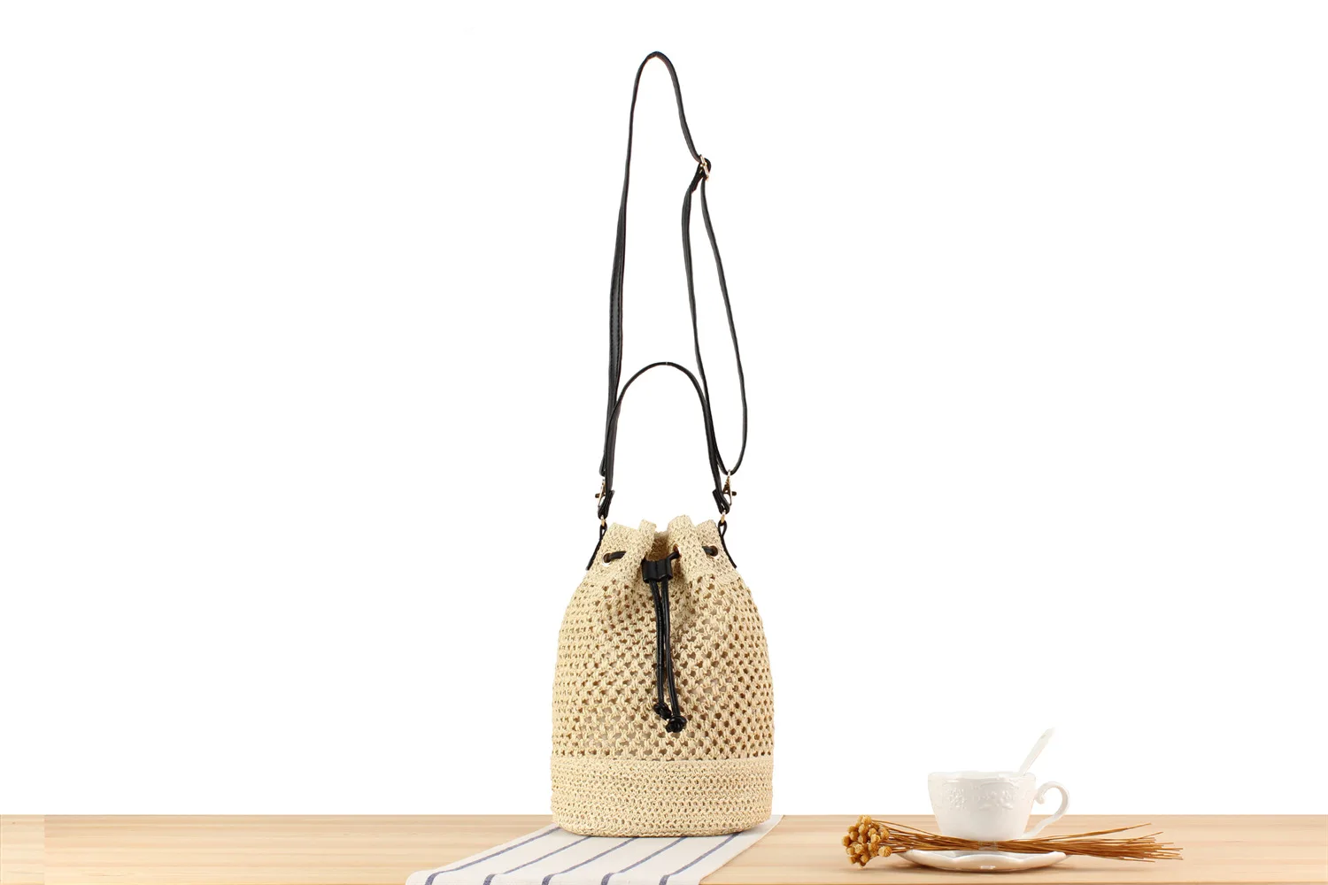 Fashion Straw Backpack Straw Summer Beach Bags Handmade With Leather ...