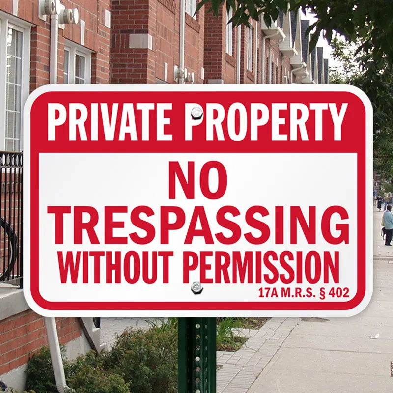 Reflective Security Warning Sign Aluminum Metal Yard Sign Private ...
