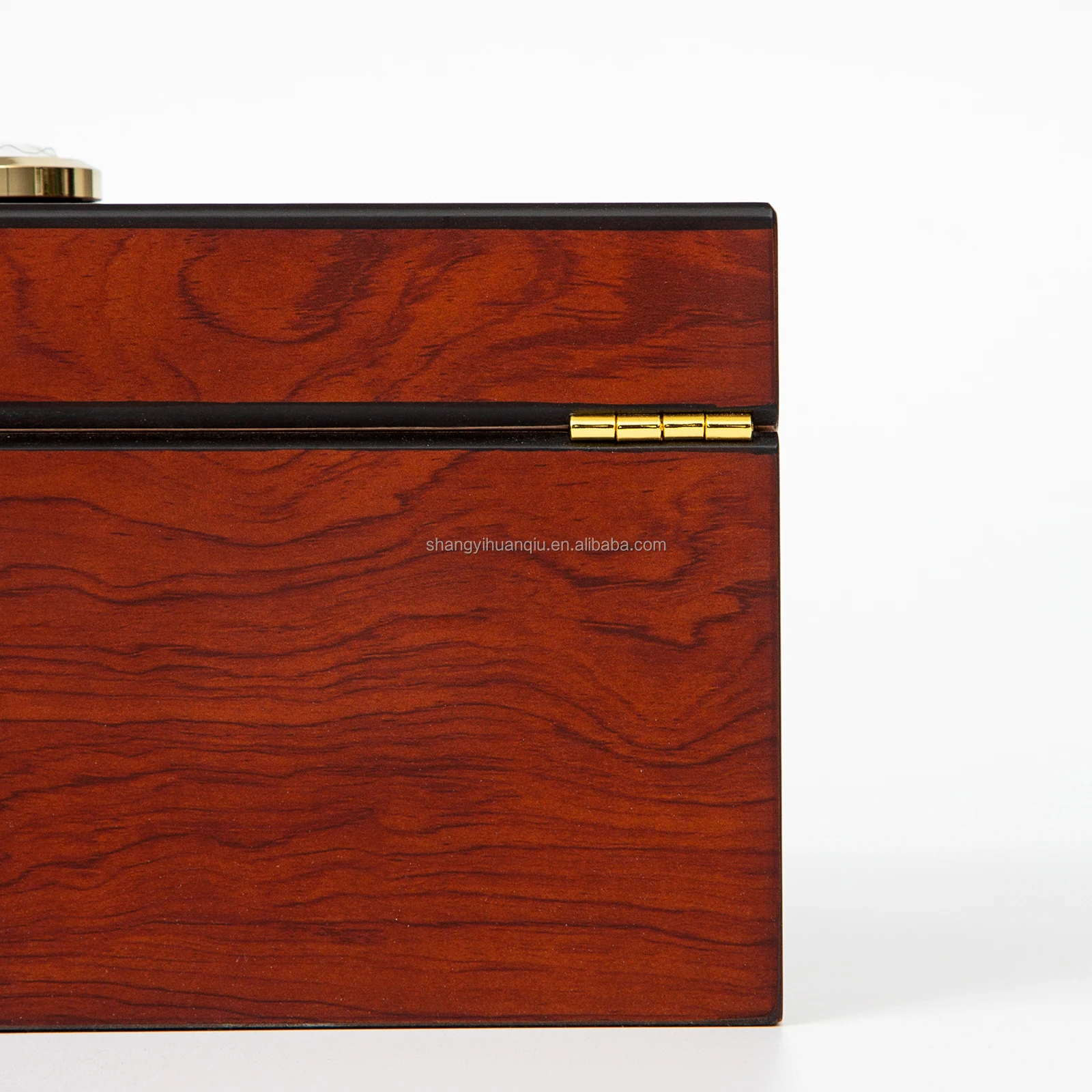 Custom Wooden Cigar Box With Glass Lid High Glossy Cigarette Cases ...