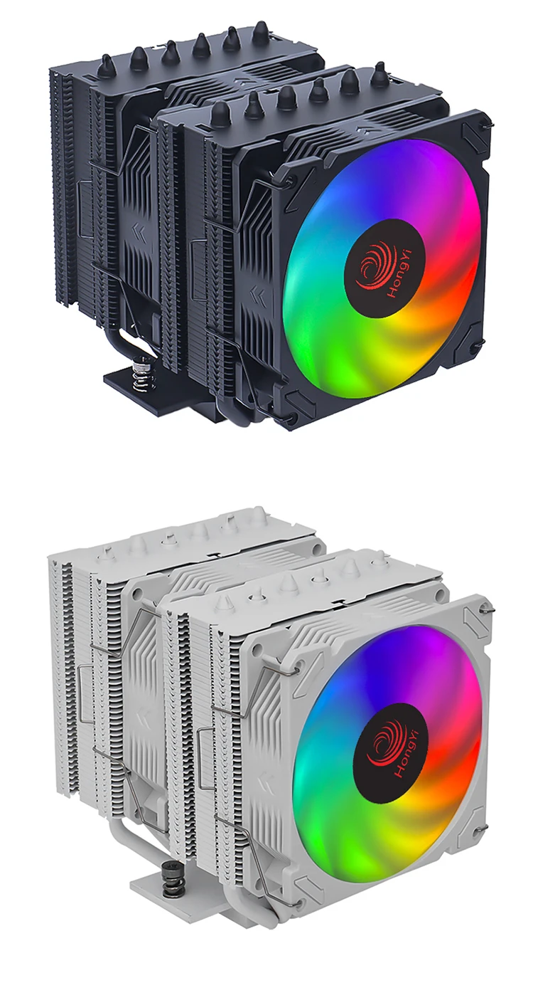 Cpu Cooler Dual Tower Pwm Fans With 92mm Argb Fan 6 Heatpipes Processor ...
