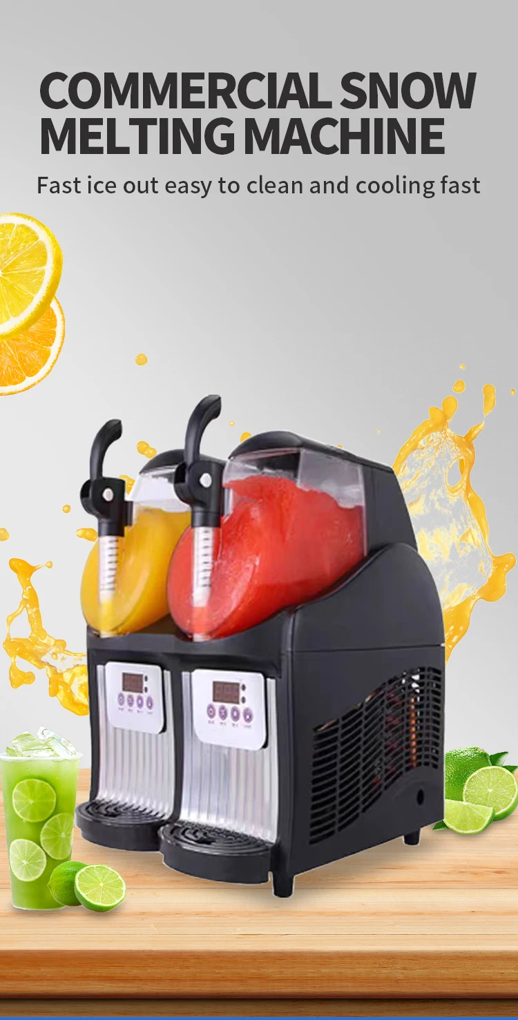 Commercial Double Nozzles Slush Machine/ Snow Melting Machine/frozen ...
