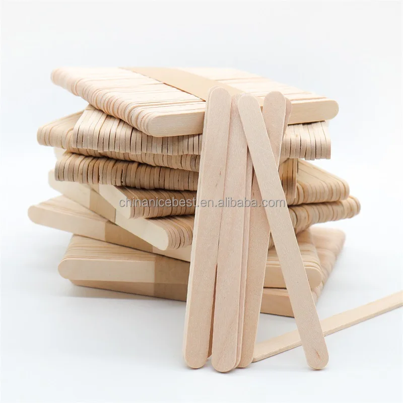 Biodegradable Disposable Ice-cream Sticks Colored Wooden Popsicle ...