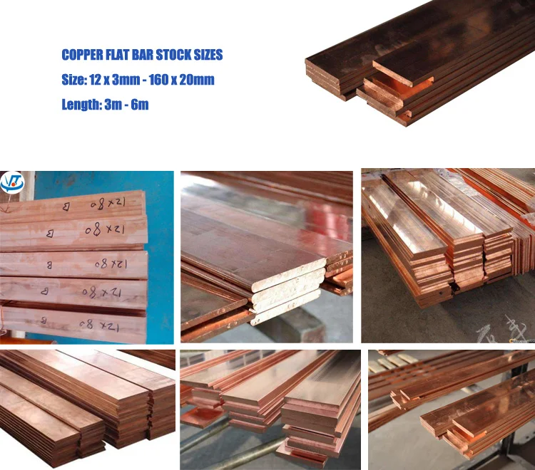C1100/C1220 Copper Flat Bus Bar 40x10mm - Non-Alloy, Polish Anodized ...