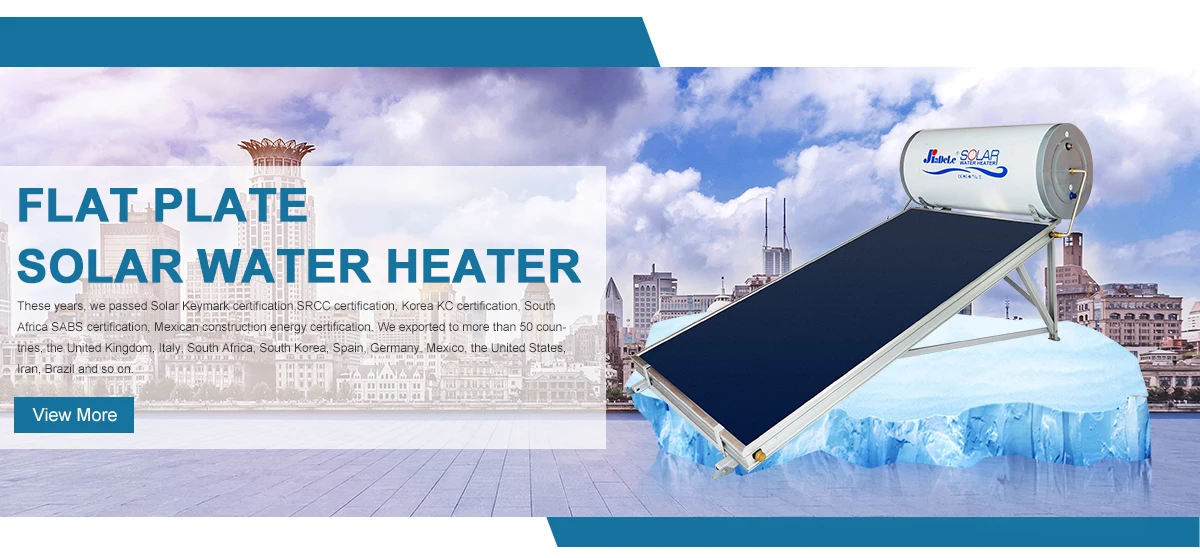 JIADELE 300L Flat Plate Pressurized Solar Water Heater System Flat Plate Solar Collector ...