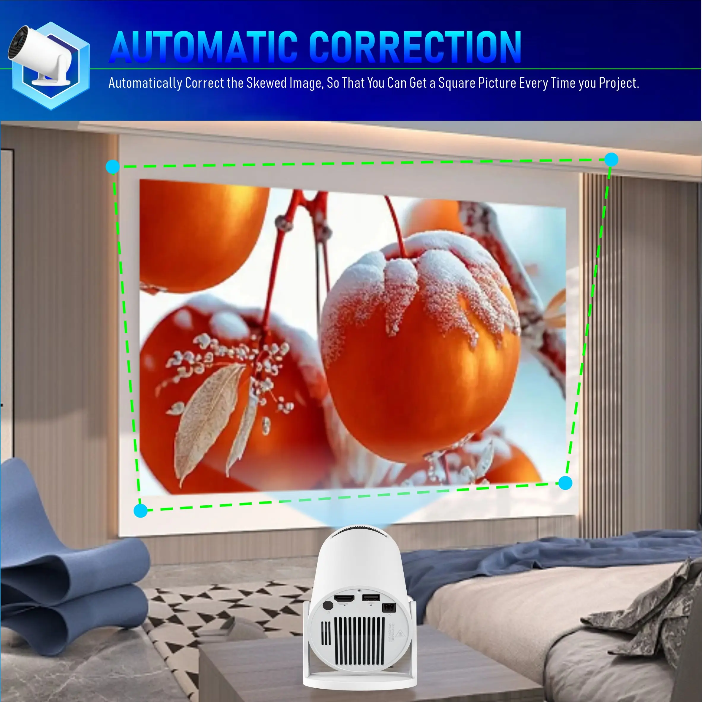 2025 HY300 Pro+ Android11 Video Projector Proyector 170ansi Lumens 720O ...