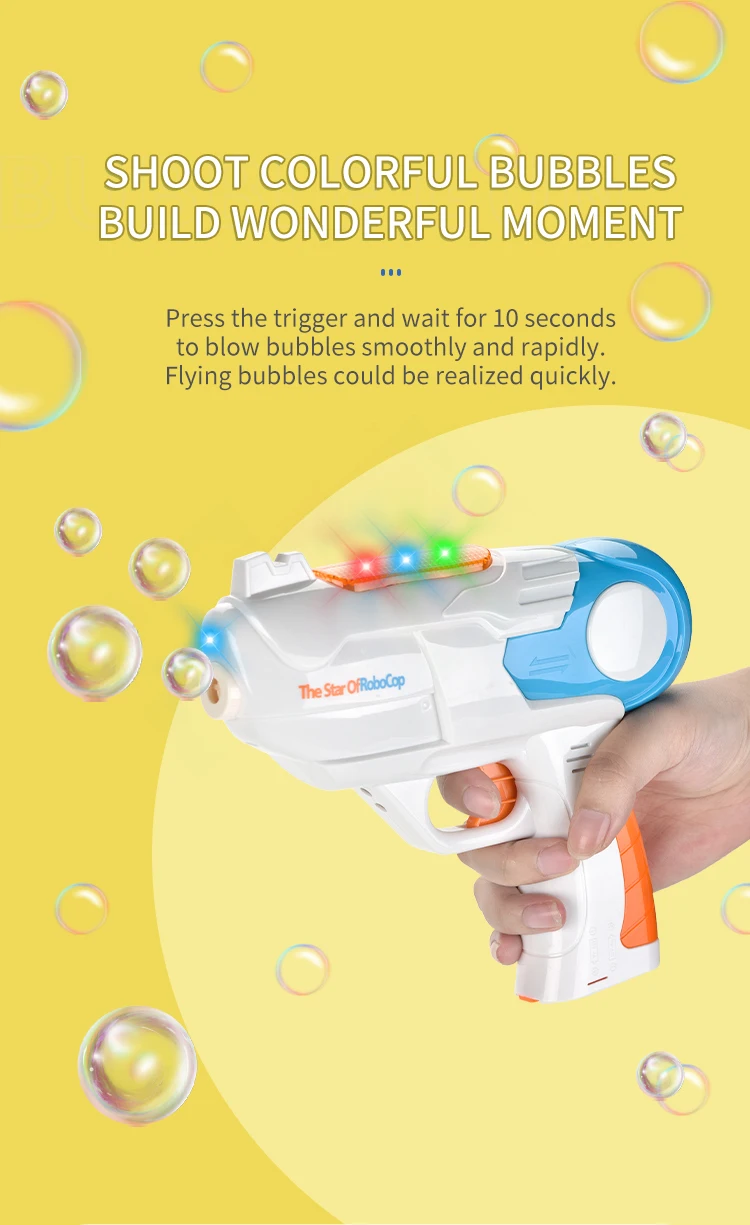 2023 New Arrival Led Light Up Bubbles Toys Battery Operated Bubble Gun ...