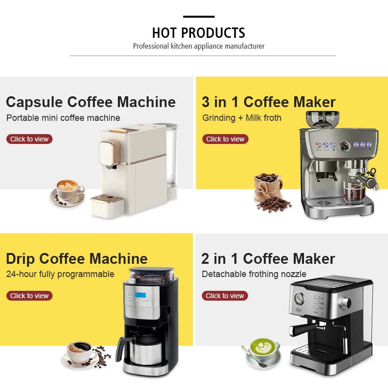 Buy Small Household Espresso Coffee Machine Integrated Stainless Steel ...