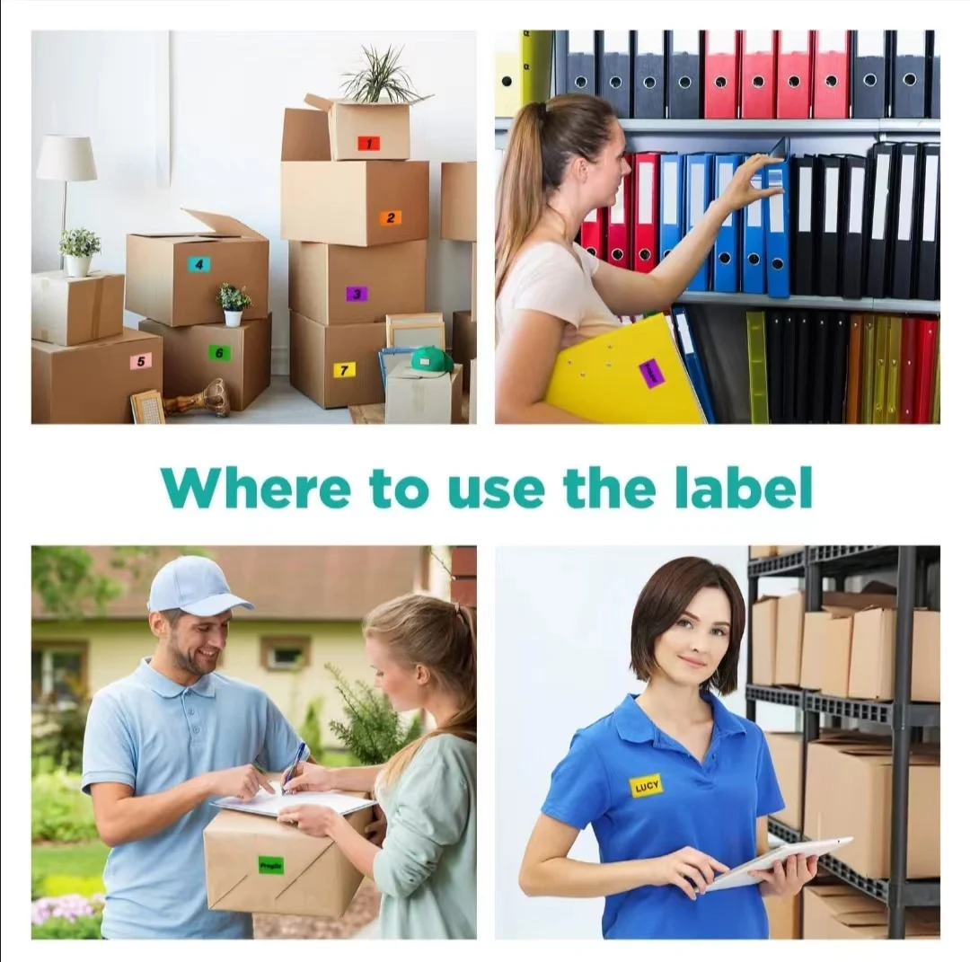 3"*3"durable Color Direct Thermal Label Colored Self-adhesive Stickers ...