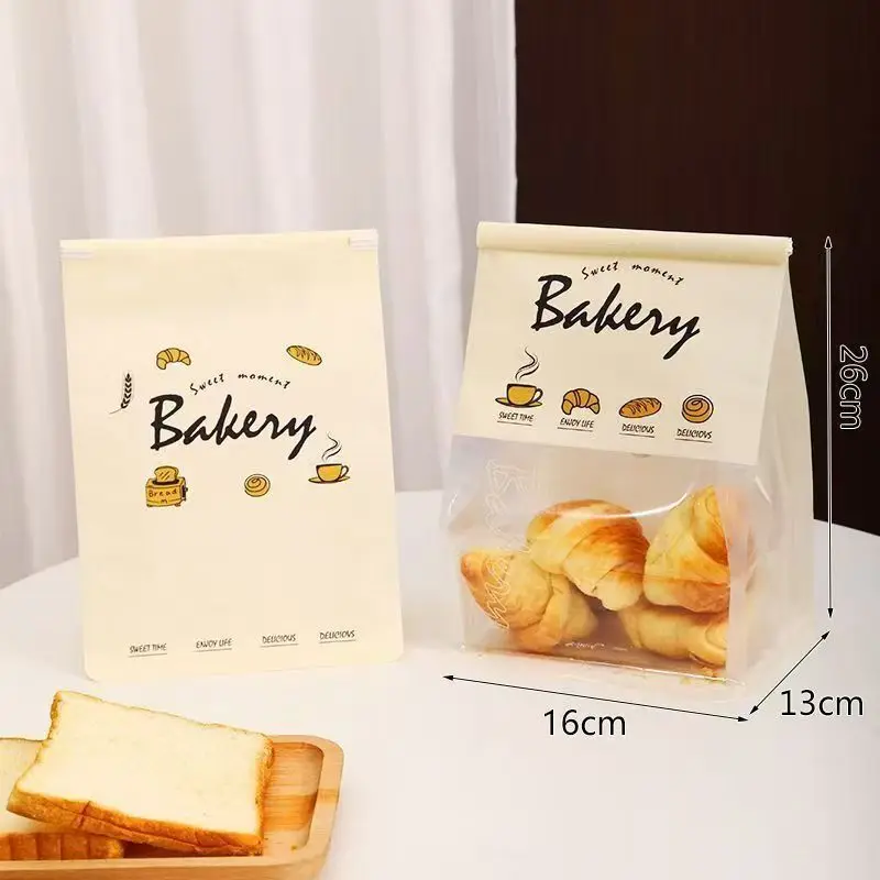 Custom Printed Small Bakery Donut Toast Bread Sandwich Packing Brown ...