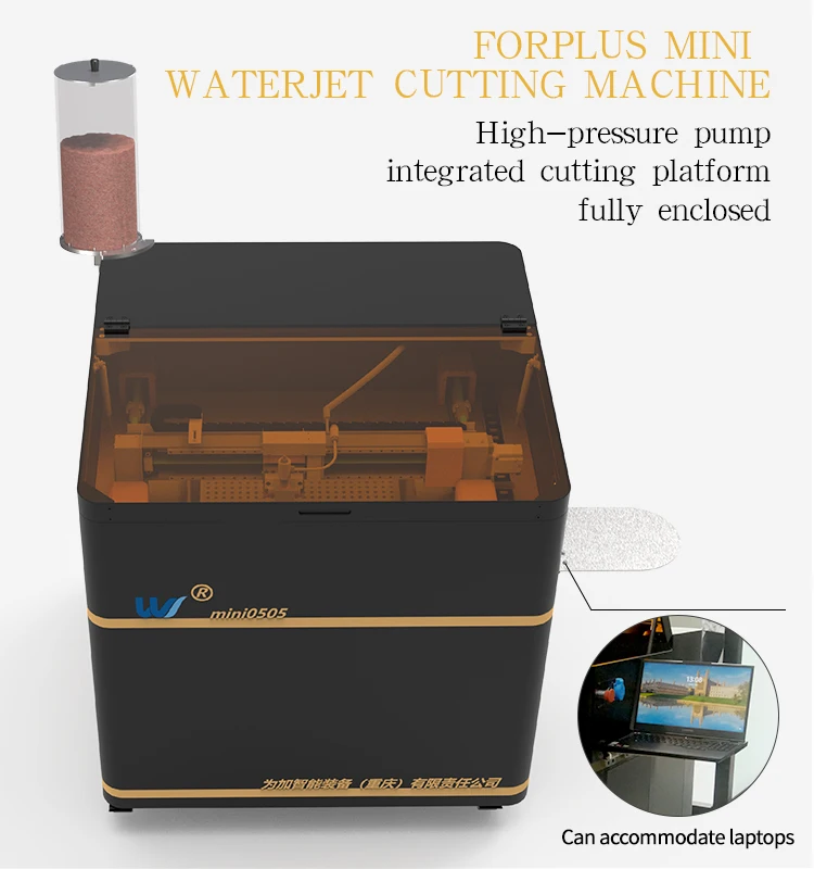 Forplus MINI 30000psi Mini Waterjet Cutting Machine for Metal High ...