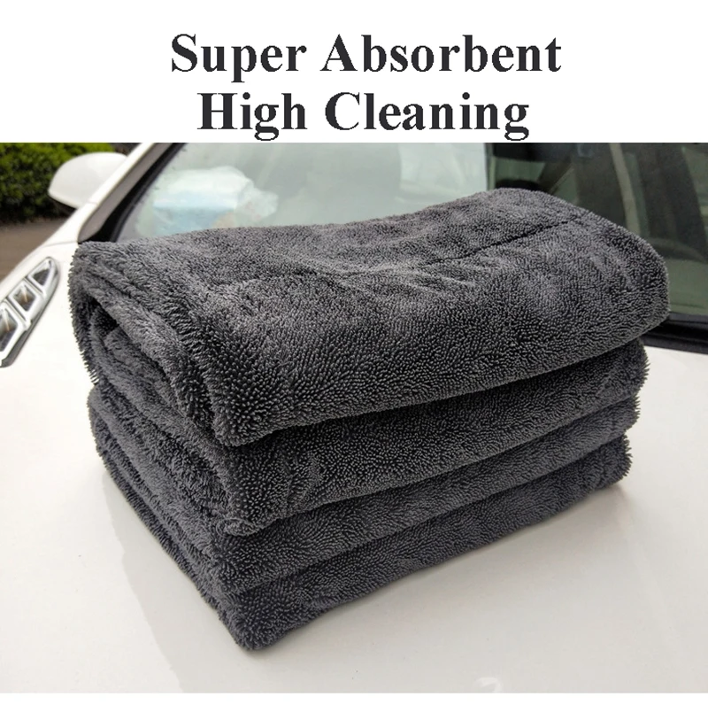 Korean Absorbent Microfiber Cleaning Twisted Loop Car Wash Towel ...