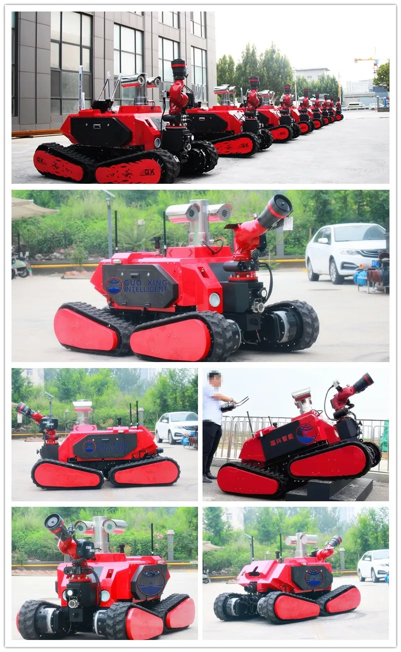 RXR-M100BGD Firefighting Robot Rubber Tracked 4WD Electrical Fire ...
