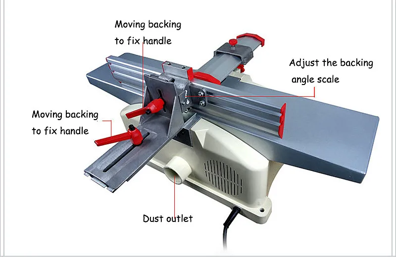 Mini Electric Wood Planer Jointer Thicknesser Machine with Motor 220V ...