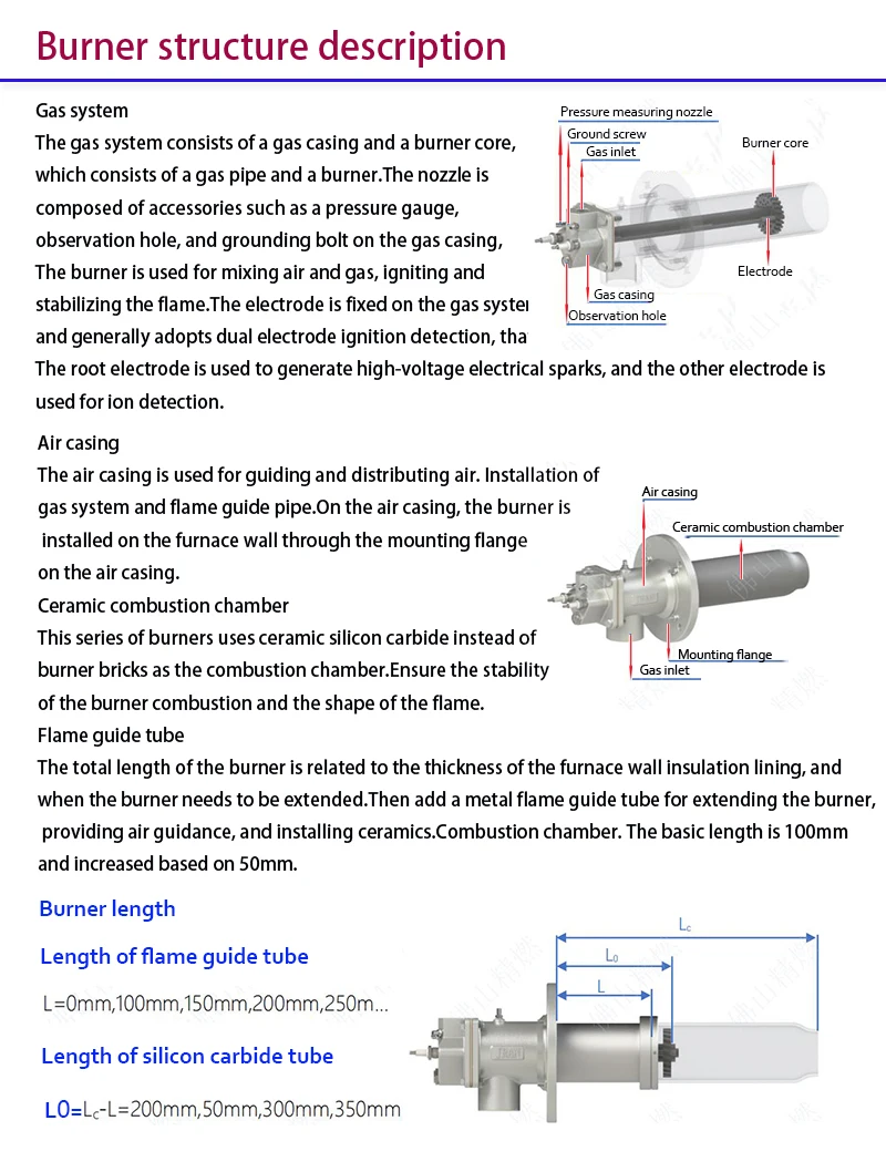 230kw Industrial Gas/ Light Oil/ Waste Oil Burners Burners For Internal ...