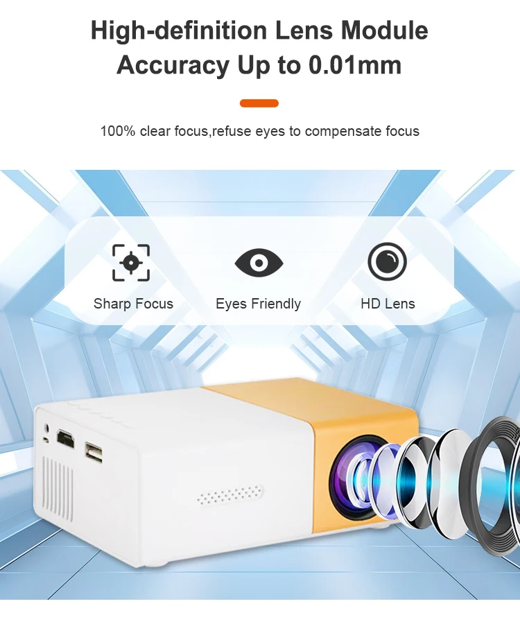 Projector 1000 Ansi Lumens Home Cinema Mini Projector Smart 4k Portable ...