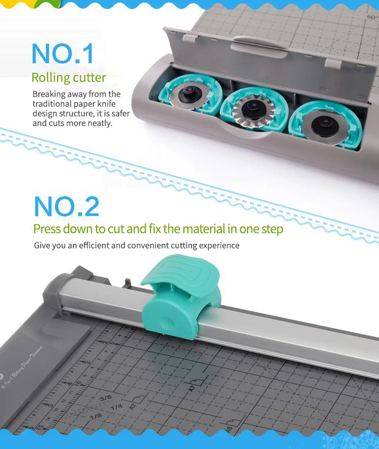 Five-in-One Wavy Dotted Line Paper Cutter Trimmer for Office & School