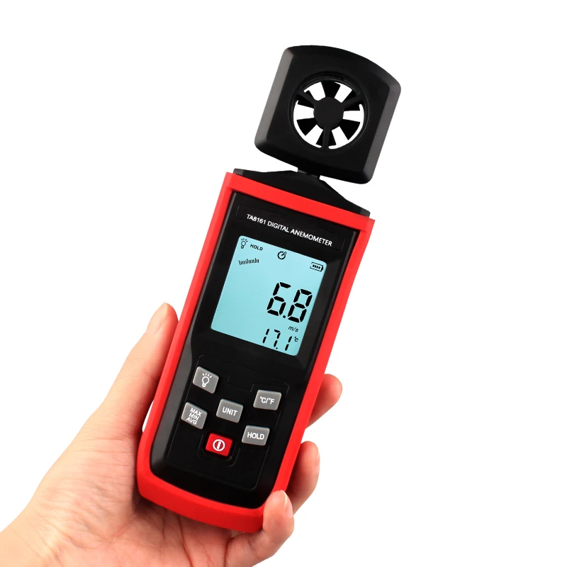 Ta8161 Handheld Digital Anemometer Portable Wind Speed Sensor Data ...