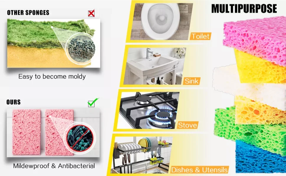 Eco-friendly Compressed Cellulose Sponges for Cleaning