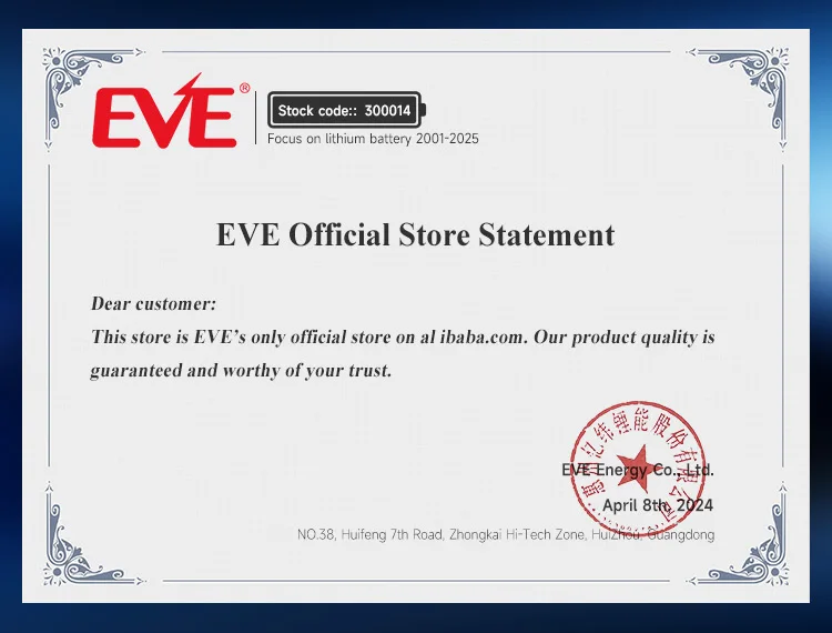 EVE LF280K Lifepo4 Battery - 48v Solar Storage Solution