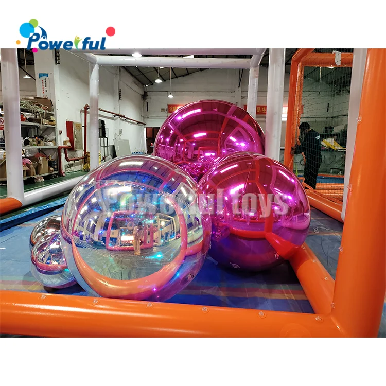 Gold Inflatable Mirror Ball Sphere Balloon Events Wedding Party Decor ...