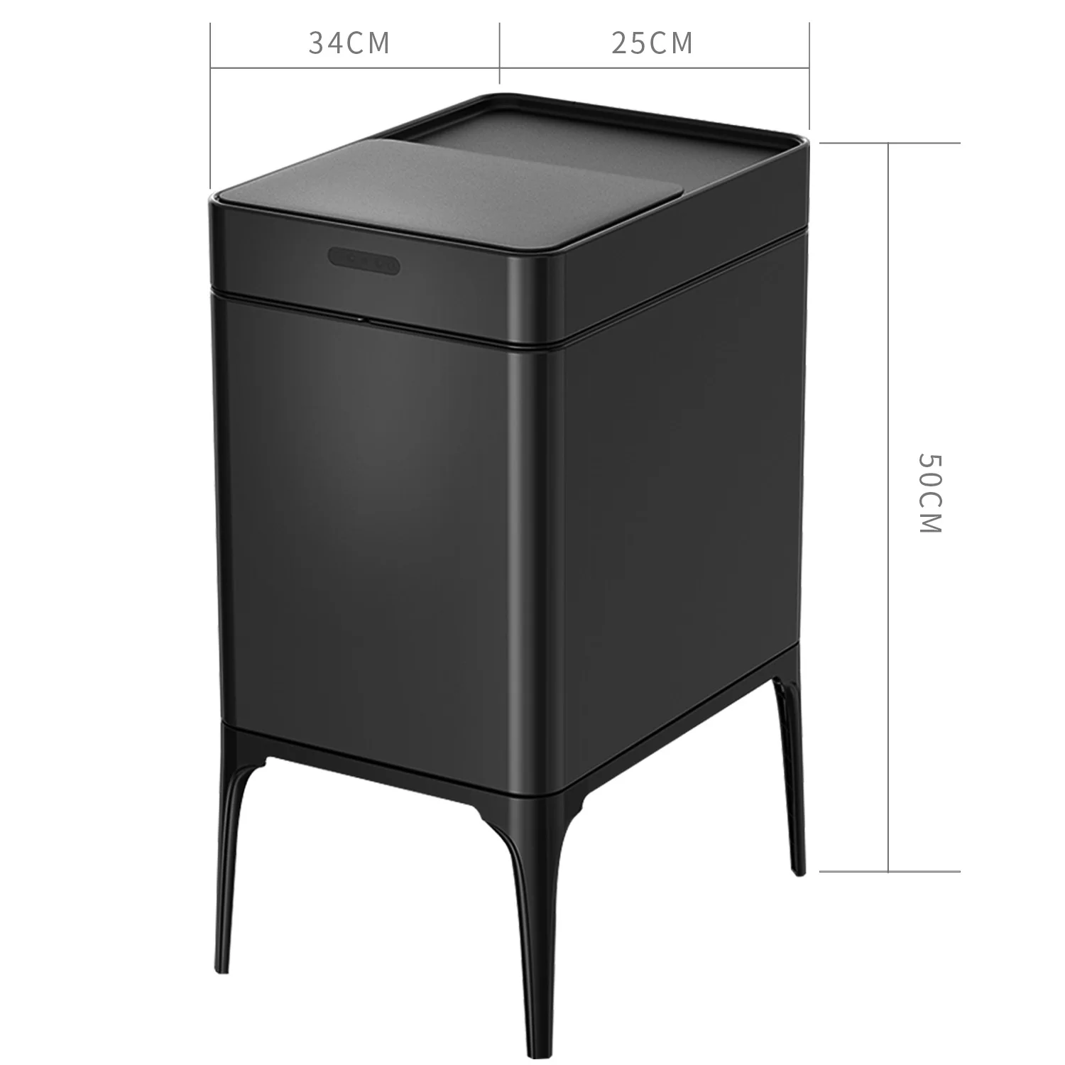 22l Sensor Sliding High Leg Trash Can Ozone Function Rectangular Smart ...