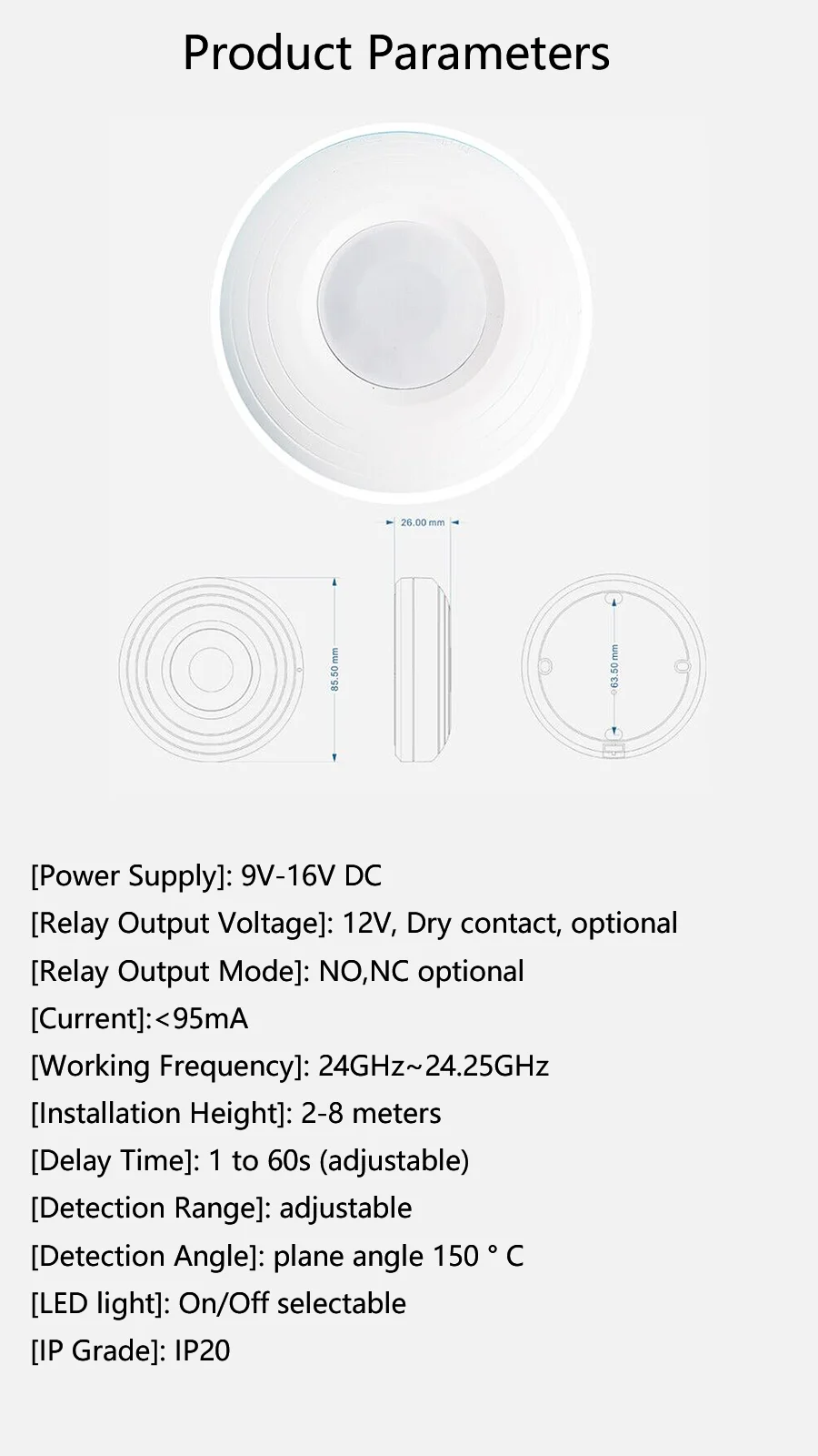 24ghz Millimeter Wave Radar Sensor - Efficient Presence Detection