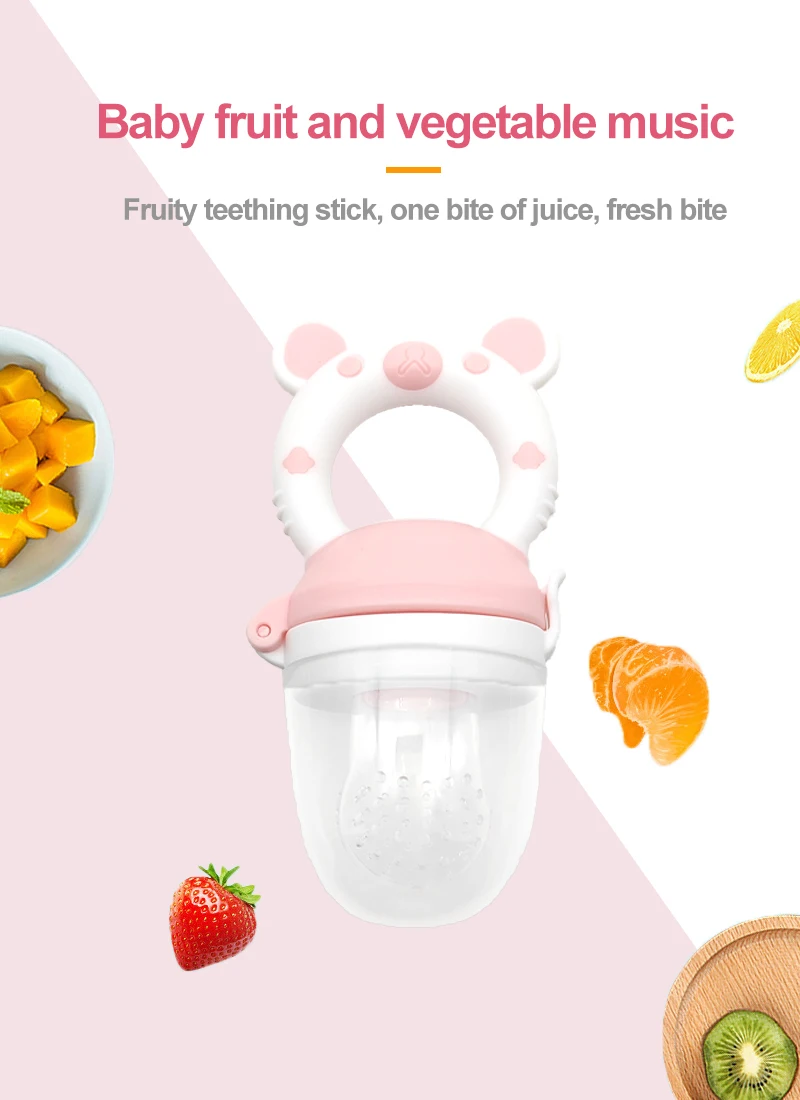 Hot Sale Safe Food Grade Silicone Bite Bag Chew Pacifier Fruit And ...