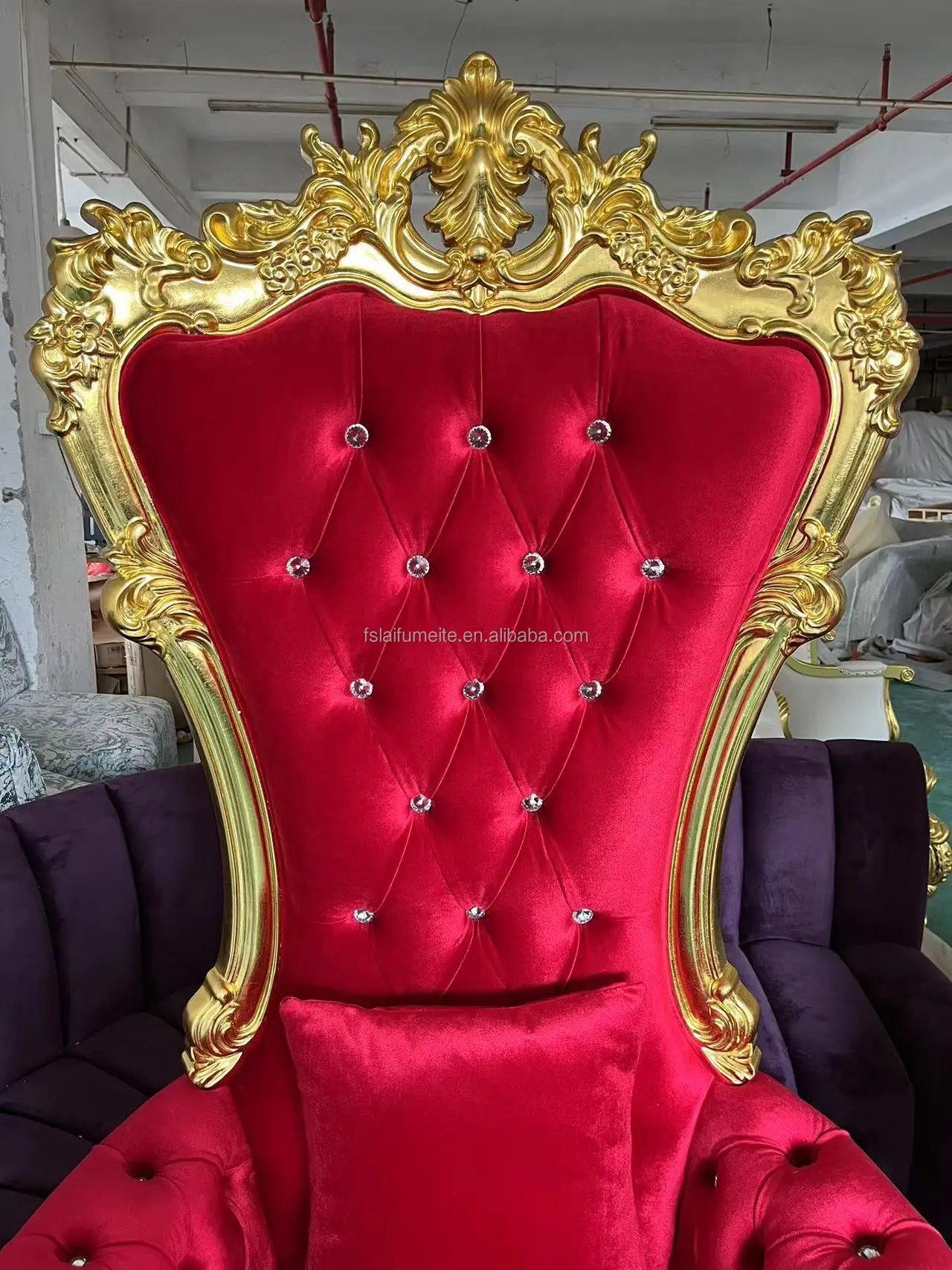 Wholesale Wed Event Dining Luxury High Back King Queen Royal Velvet ...