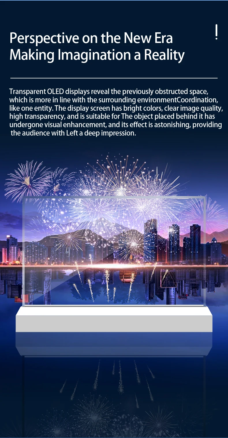 55 Inch Oled Transparent Display 3d Lcd Splicing Transparent Led Screen ...